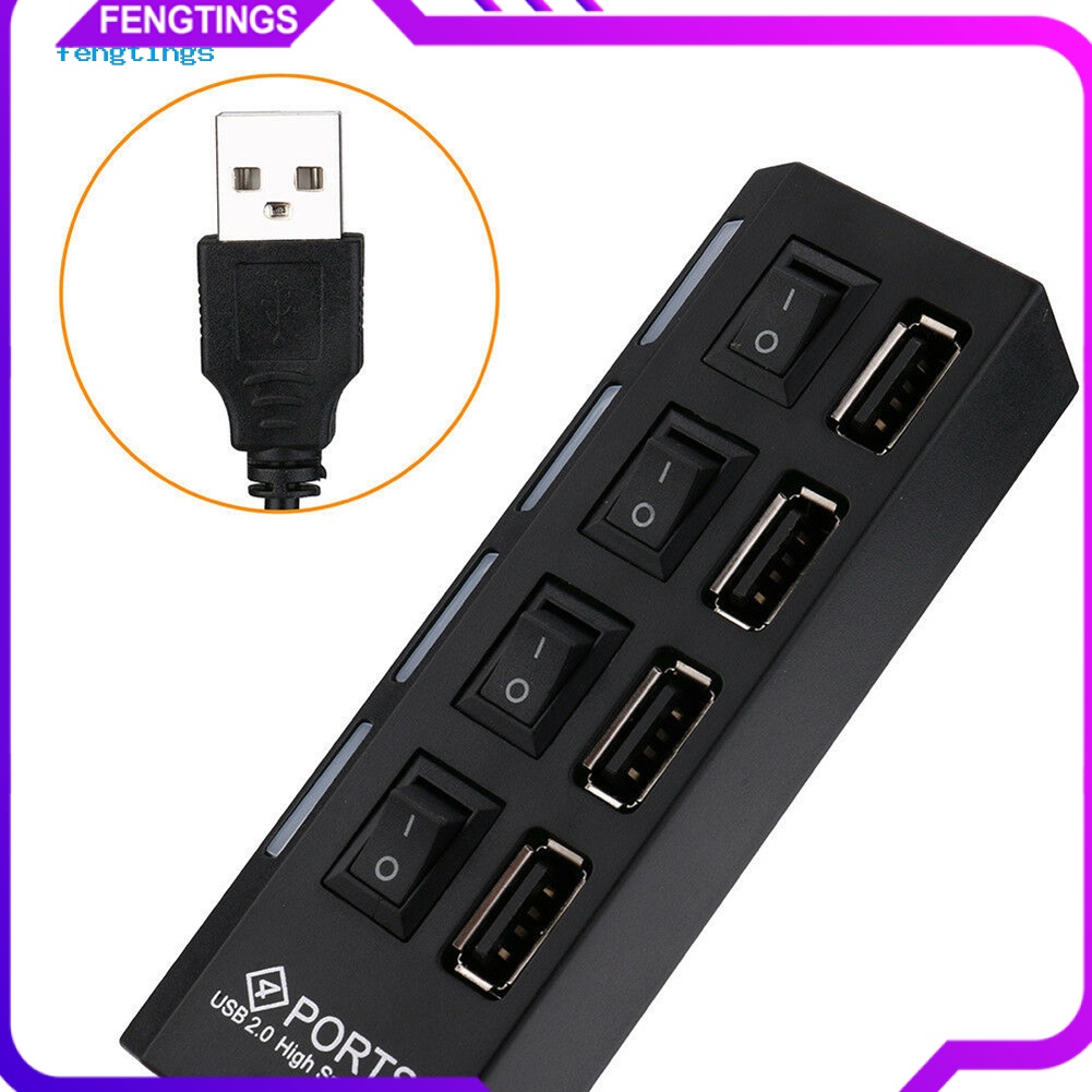 Fts 4 Cổng USB 2.0 Công Tắc Bật / Tắt Tốc Độ Cao Bộ Chuyển Đổi Hub Cho ...