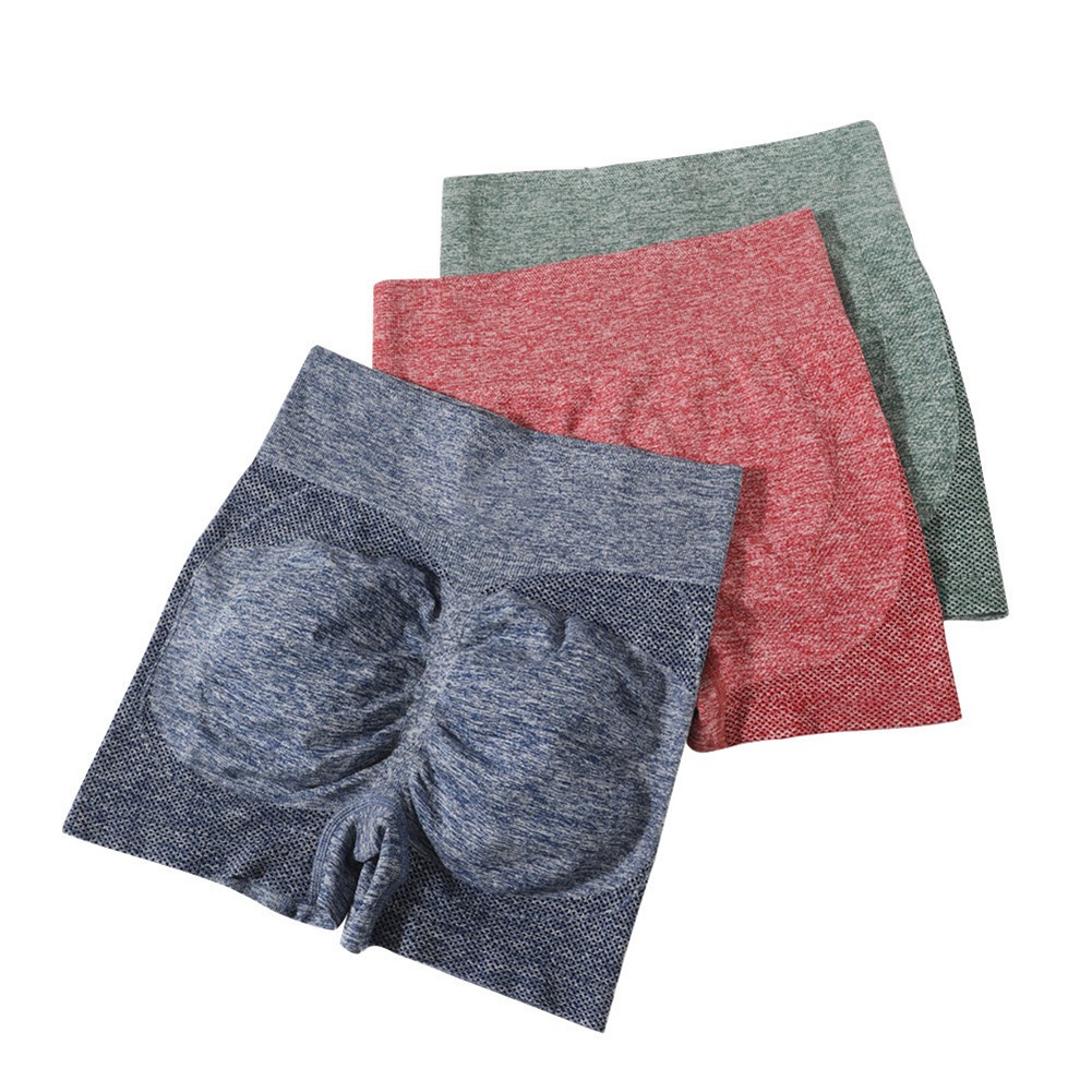 [Có hàng] Quần short tập yoga nâng mông lưng cao liền mạch màu trơn cho ...
