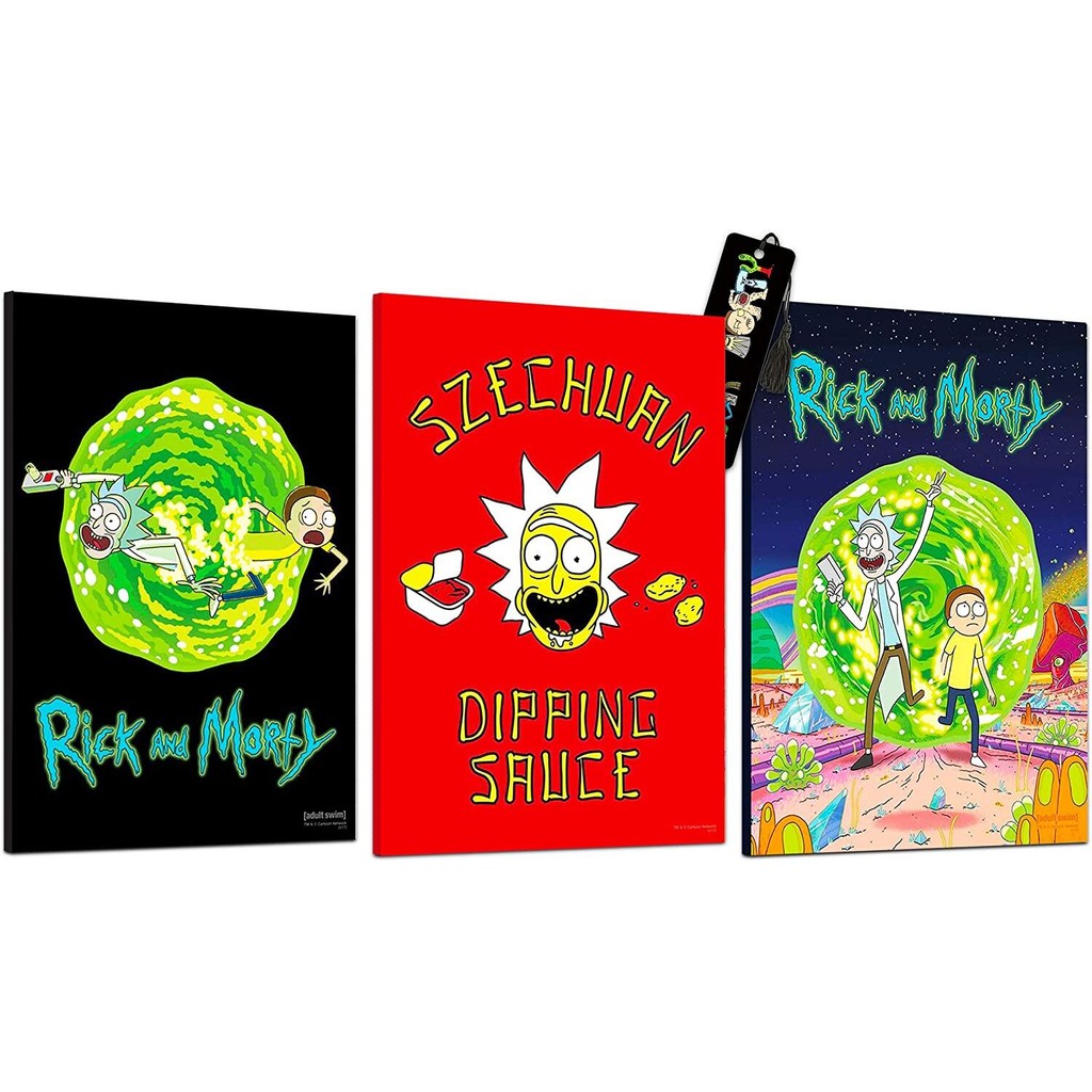 Bộ Poster Rick và Morty Swim dành cho người lớn ~ Gói Bao gồm 3 bản in ...