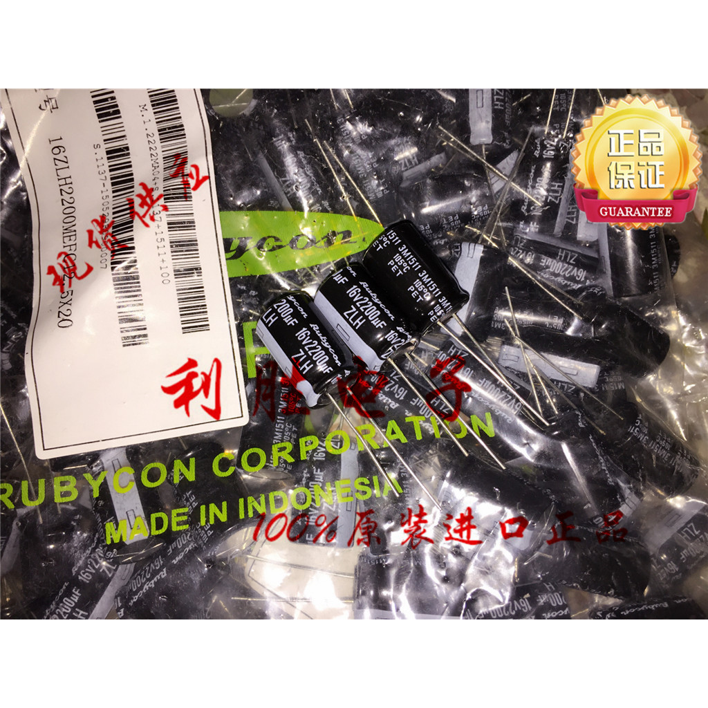 5 Chiếc 2200UF 16V Rubycon RUBYCON Tụ 16V2200UF 12.5 * 20 ZLH Tần Số ...