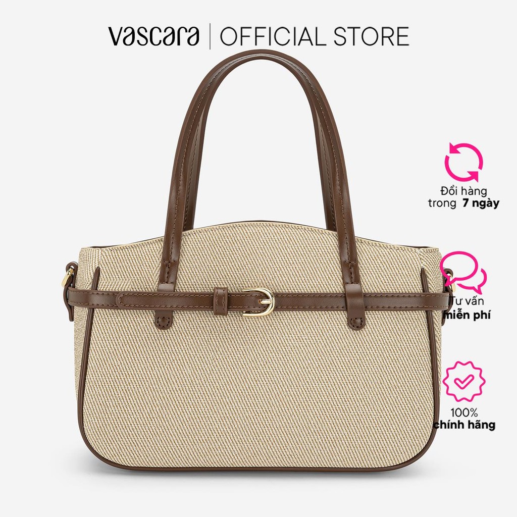 Vascara Túi Xách Tay Nhấn Đai Khoá - TOT 0211 | Shopee Việt Nam