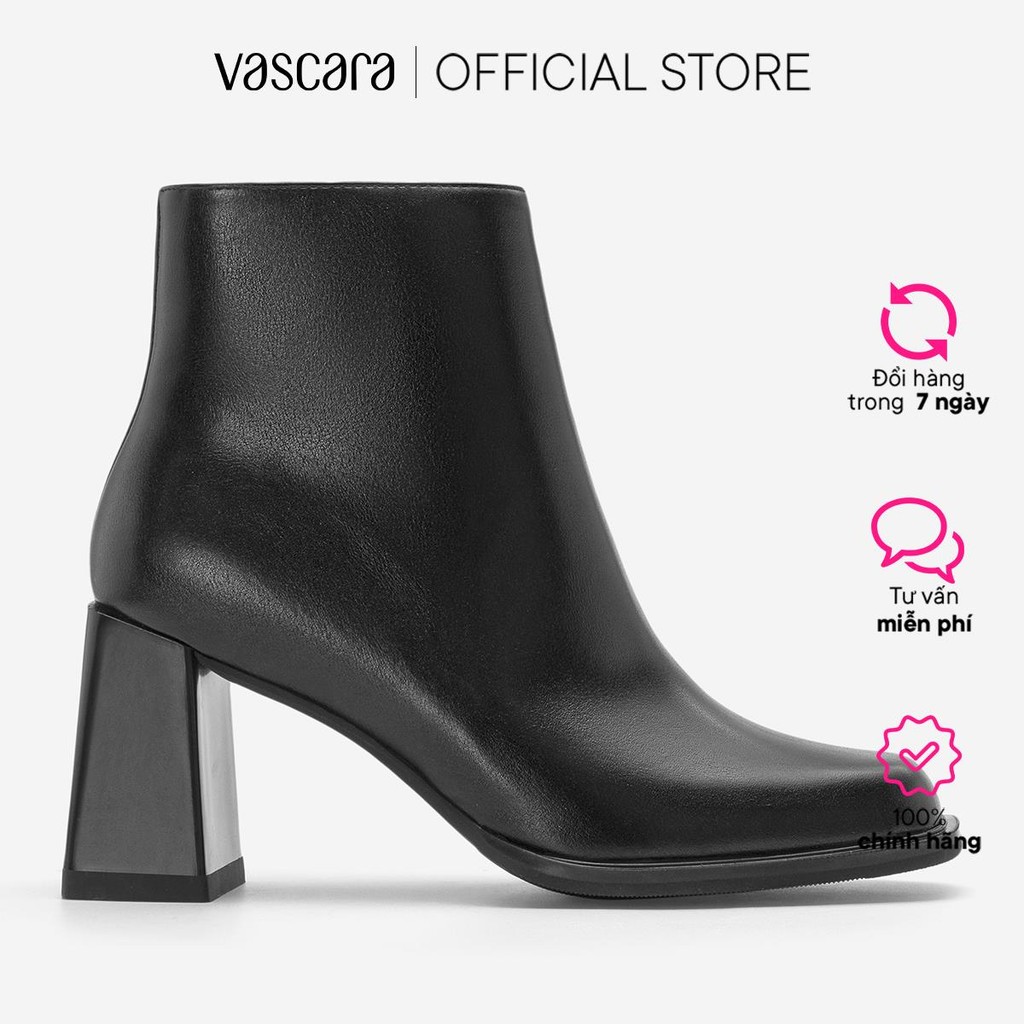 Vascara Giày Ankle Boots Mũi Vuông - BOT 0946 | Shopee Việt Nam