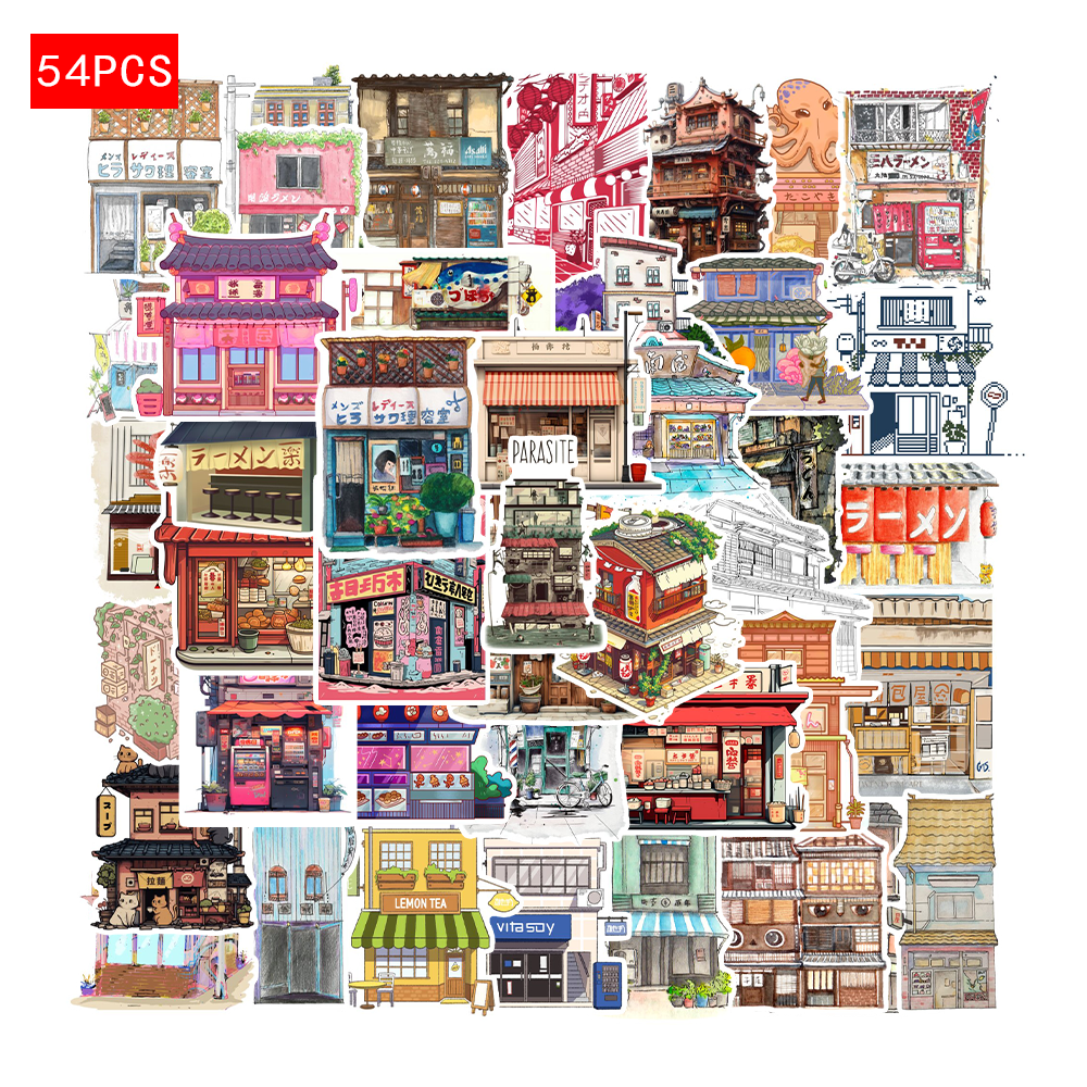 Tcuo 54 Miếng Dán Chống Thấm Nước Graffiti Shop Nhật Bản - Lý Tưởng Cho ...