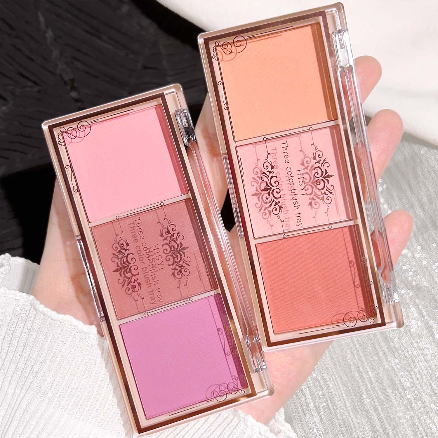 HISII Tricolor Blush Kết xuất màu tinh tế tự nhiên, Hồng không bay, Đỏ ...