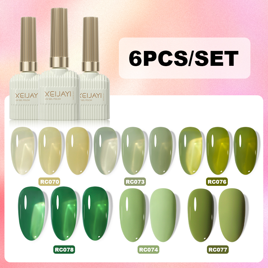 Xeijayi 6 Cái 15ML Gel Nail Polish Starter Kit 6 Màu Đen Trắng Hồng ...
