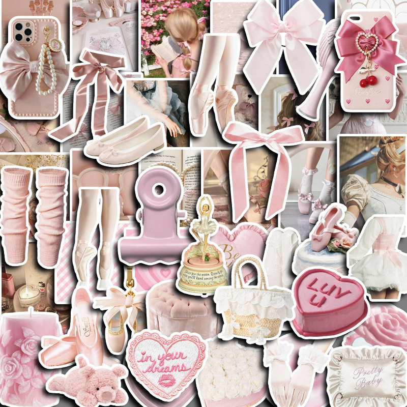 Bộ 50 Retro Ba Lê Dán Diy Máy Tính Laptop Washi Thêu Sò Dán Nghệ Thuật ...