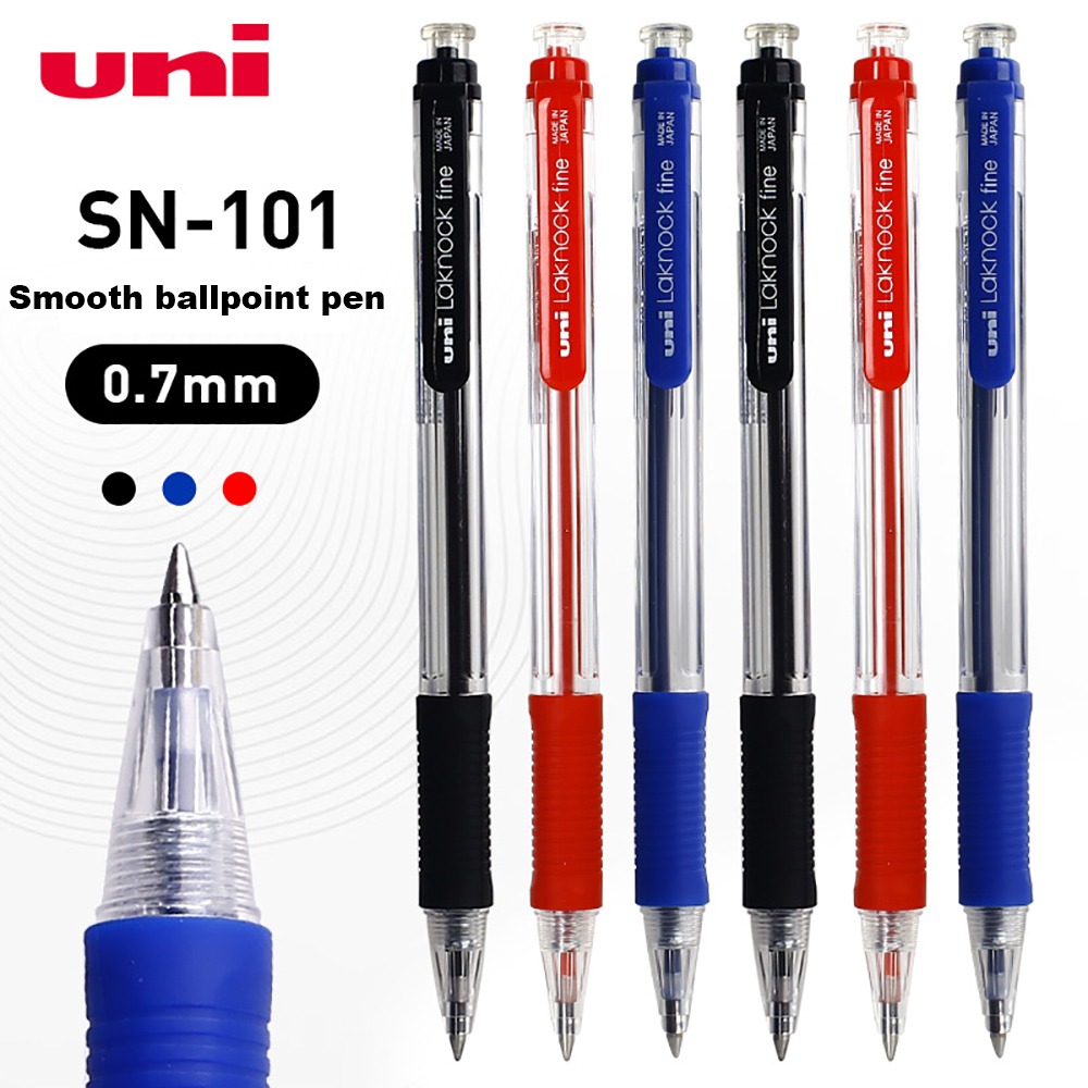 Uni SN-101 laknock Press Ball Pen 0.7mm Nhanh Khô Mịn Lớp Ghi Chú Bút ...