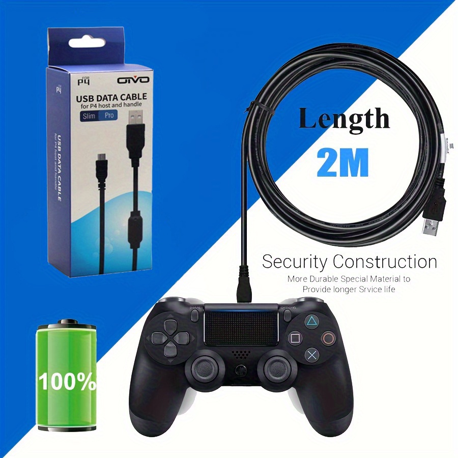 Cáp Sạc Micro USB 2 Mét Cho Playstation 4 / PS4 Slim / PS4 Pro Bộ Điều ...