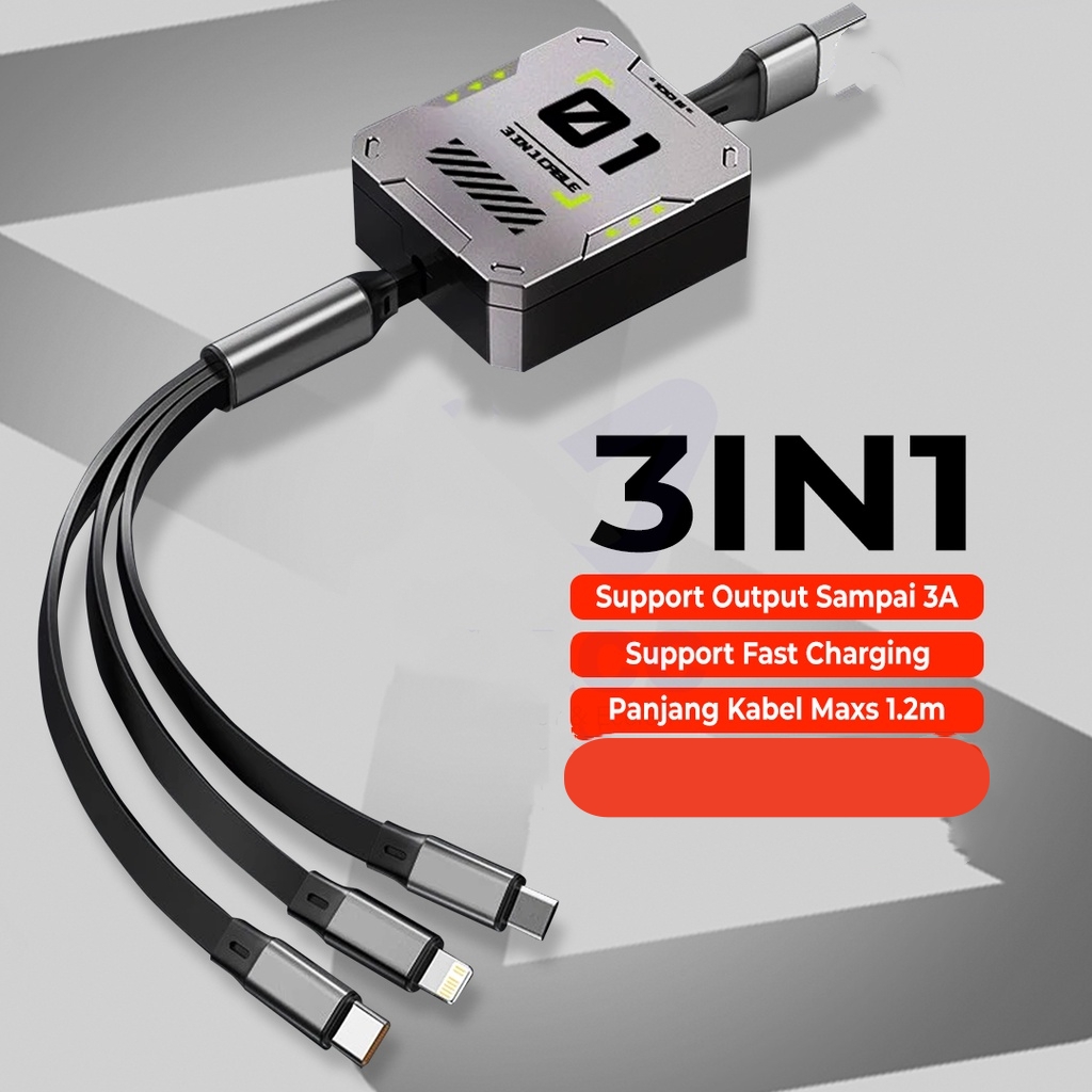 Cáp Usb SẠC DỮ LIỆU 3IN1 NO1 LOẠI C / MICRO / ĐÈN NHANH | Shopee Việt Nam