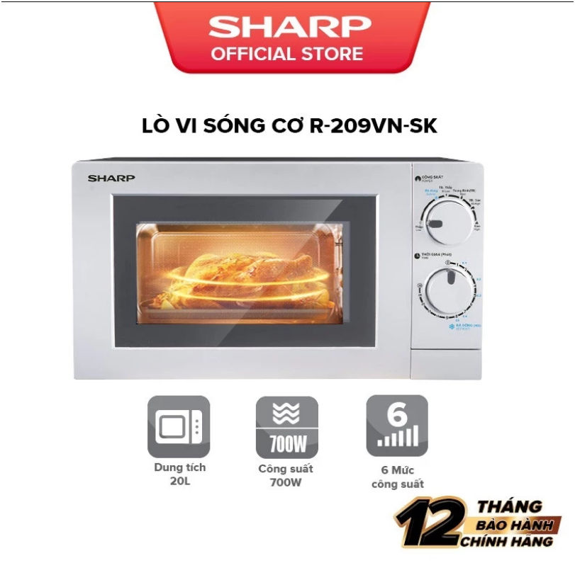Lò vi sóng SHARP R-209VN-SK, 20L | Shopee Việt Nam