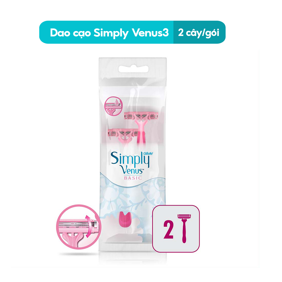 [HB Gift] Dao cạo Simp Venus3 Basic | Shopee Việt Nam