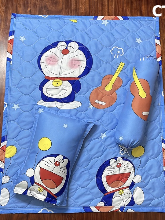 Set 5 món chăn gối cho bé đi học mầm non tiểu học từ 2-9 tuổi kèm ruột ...