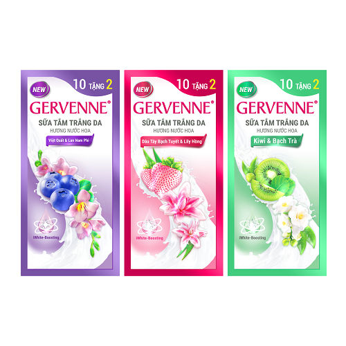 [HC GIFT] Bộ 3 gói sữa tắm Gervenne mùi ngẫu nhiên | Shopee Việt Nam