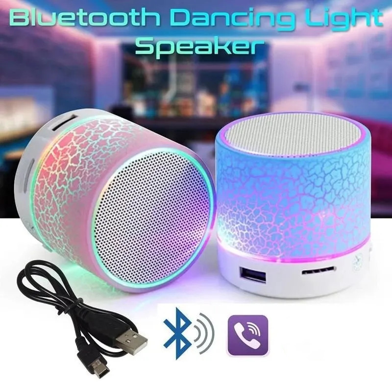 Loa Bluetooth Mini LED Nhiều Màu Sắc Subwoofer USB Di Động Cột Âm Thanh ...