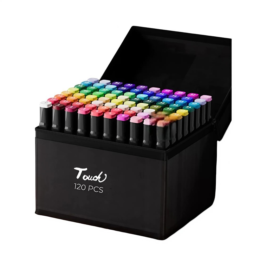 Hộp 120 Bút Màu Marker Touch Choice GH3 Chuyên Nghiệp, Họa Cụ Vẽ Tranh ...