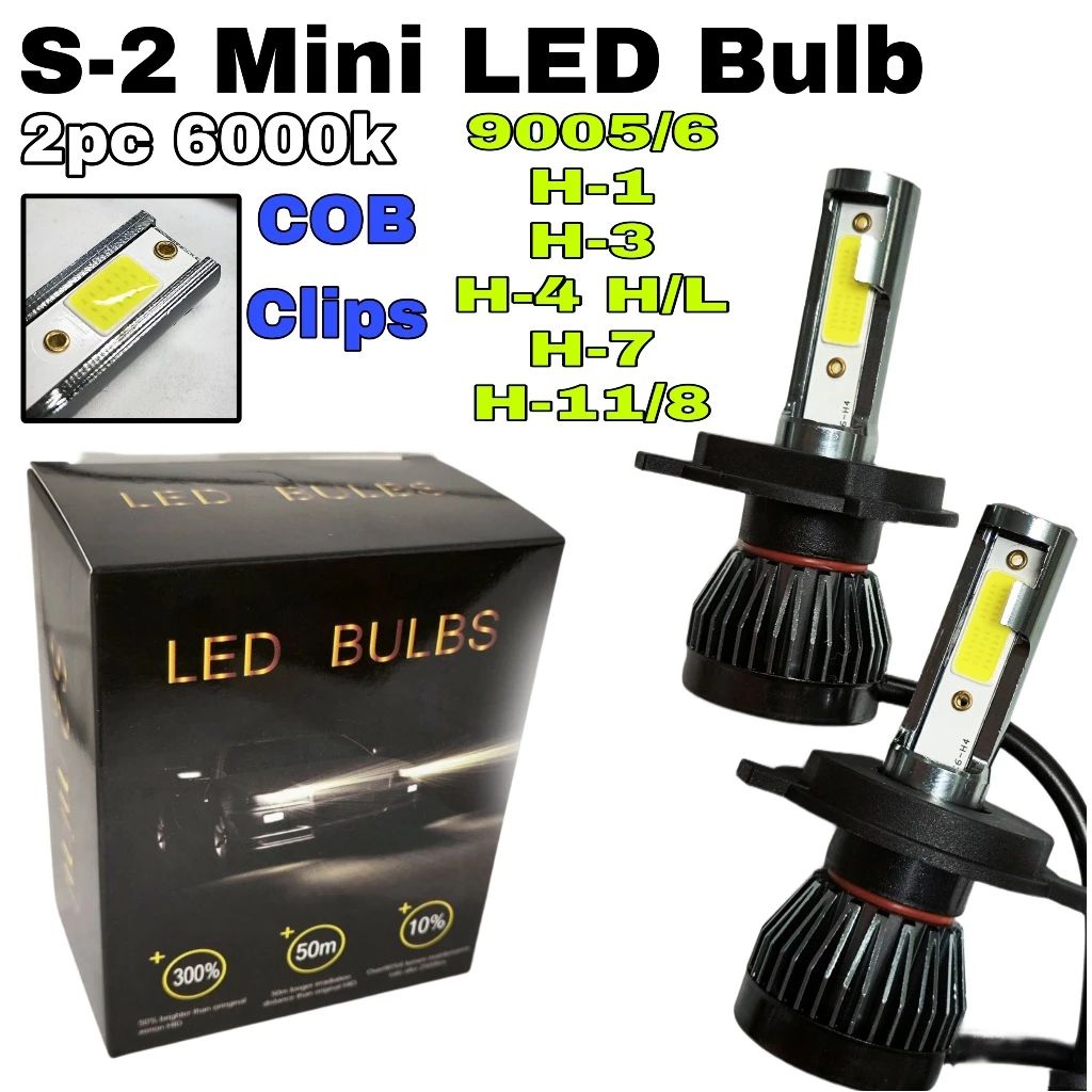 2x H7 LED H11 H4 Hi / Lo H1 H3 H8 HB1 HB3 HB4 HB5 HIR2 H13 H27 9005 9006 Bóng Đèn Pha Ô Tô 3000K ...
