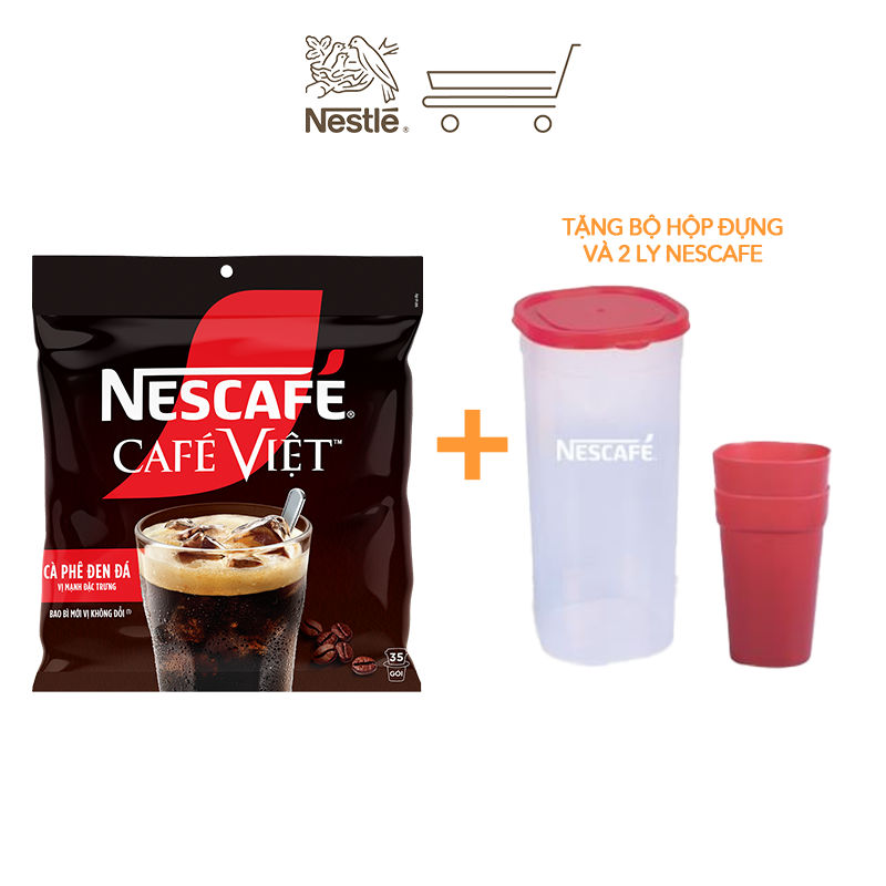 [Tặng Bộ hộp đựng và 2 ly NESCAFE] Cà phê đen hòa tan NESCAFE Café Việt ...