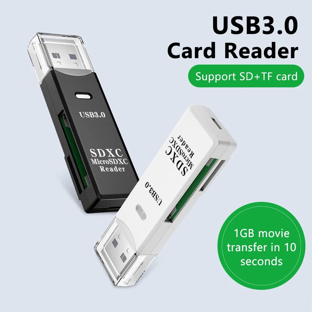 Đầu đọc thẻ usb 3.0 2 trong 1 Đầu đọc thẻ Micro sd Bộ chuyển đổi usb Cardreader tốc độ cao Thẻ ...