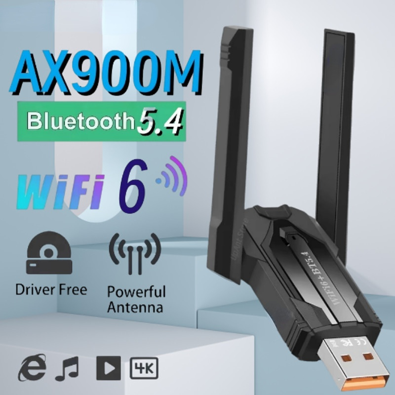 Ax900 USB 3.0 WiFi 6 & Bluetooth 5.4 Bộ chuyển đổi không dây 900Mbps ...