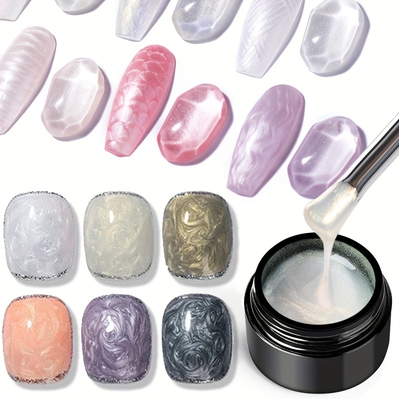 6g Ren Shell Nail Gel Ba Lan Vỏ ngọc trai Bán vĩnh viễn UV Gel Base Top ...