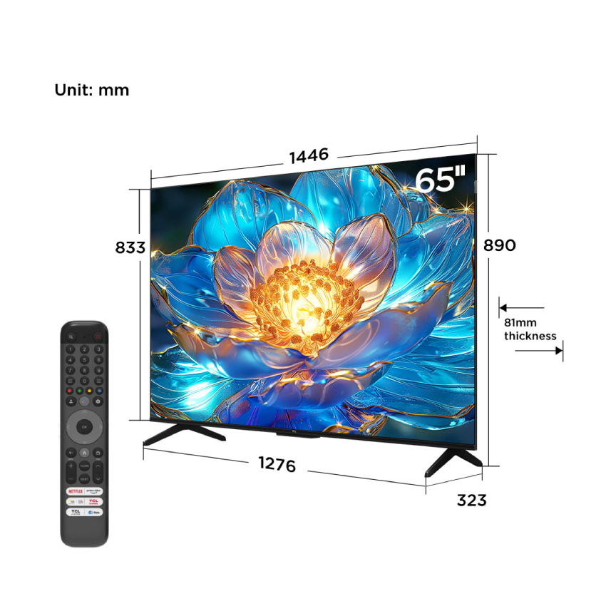 [Shopee - Lắp đặt 0Đ HN HCM] Google Tivi TCL QLED 4K 120Hz 65 Inch T7B | Shopee Việt Nam