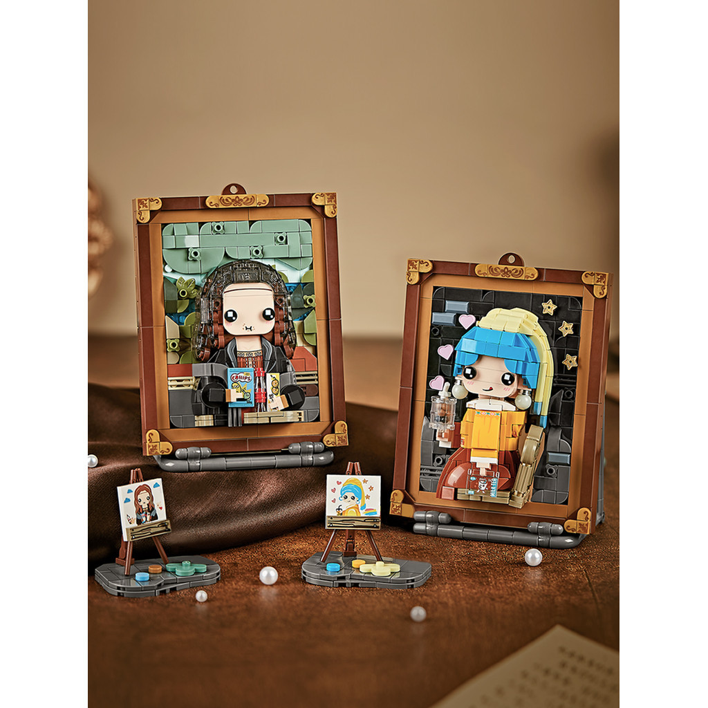 1 Chiếc Lizhi LOZ Ba Chiều Tranh Khối Xây Dựng Các Hạt Nhỏ Lắp Ráp Đồ Chơi Lắp Ráp Mô Hình Trang ...