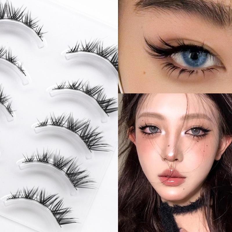 Mắt Mèo Lông Mi 3D Tự Nhiên Giả Lông Tơ Mềm Mại Chữ Thập 5 Cặp Manga Mi ...