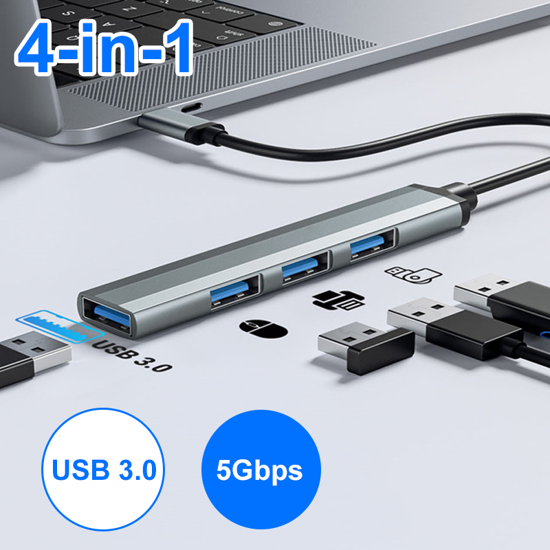 4 trong 1 USB 3.0 HUB USB Hubs Docking Station Type C 3.1 Bộ chia USB ...