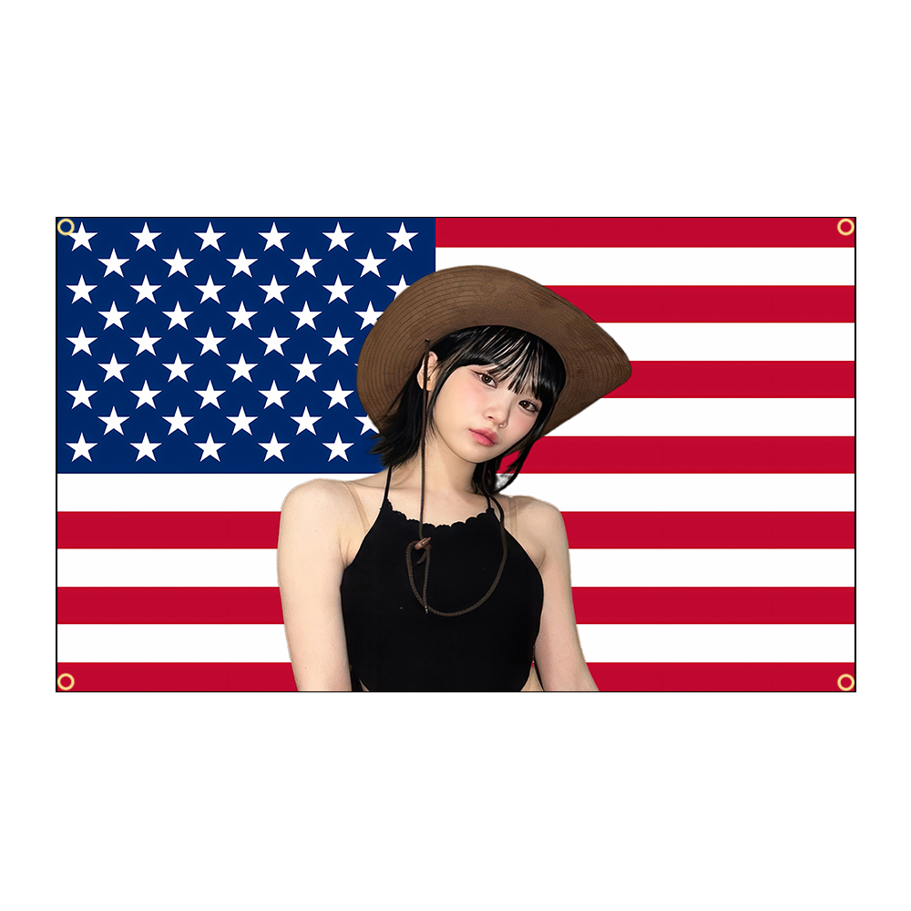 Le SSERAFIM Cowboy Chaewon Cờ Mỹ Được Trang Bị 4 Grommets Đồng Thau ...