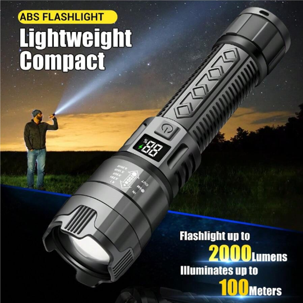 Đèn pin LED mạnh mẽ nhất Đèn pin sạc USB Đèn pin công suất cao Đèn pin ...