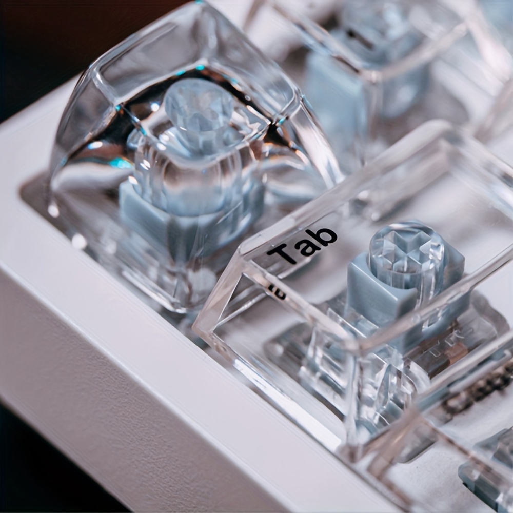 Keycaps bàn phím cơ hoàn toàn trong suốt, (chỉ keycaps) keycaps máy ...