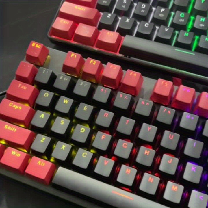 PBT Đỏ Đen 104 Keycaps ABS OEM Đa Năng Đèn Nền Keycaps Thay Thế Bàn ...
