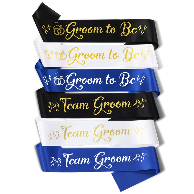 Chú rể để được và đội Groom Sash Set Wedding Stag Night Bachelor Party ...