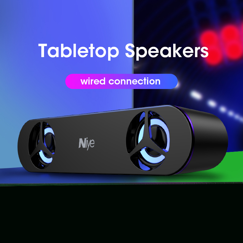 Niye Có Dây 4D Vòm Soundbar Với Đèn RGB Loa Máy Tính Stereo Bass Loa ...