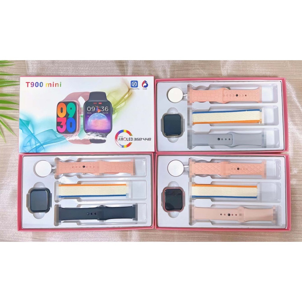 T900 Mini Màn hình độ phân giải cao 3 trong 1 Đồng hồ thông minh Mini 38mm hỗ trợ nhắc nhở thông ...
