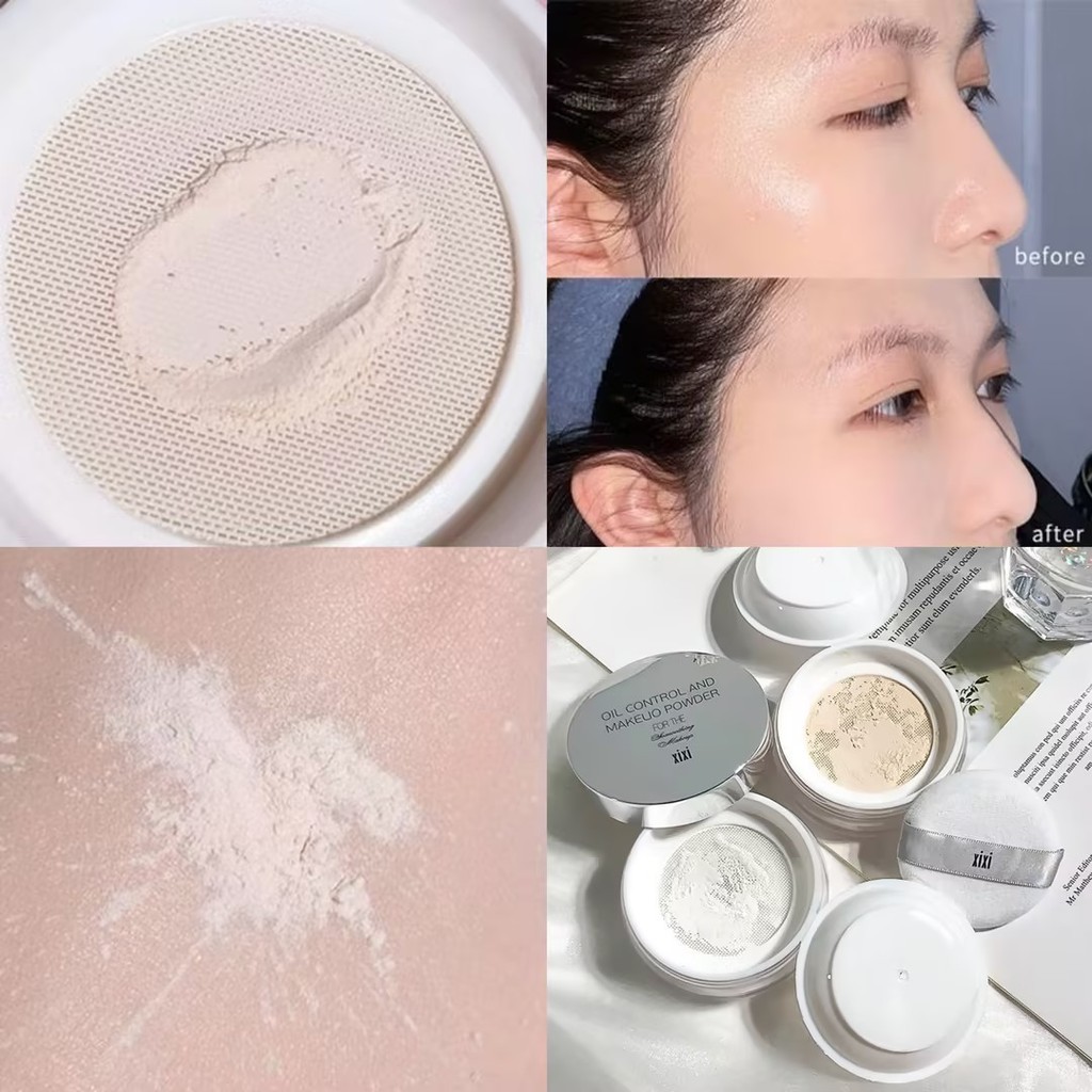 Clear Oil Control Loose Powder Fine Powder Chống Dính Matte Soft Focus ...