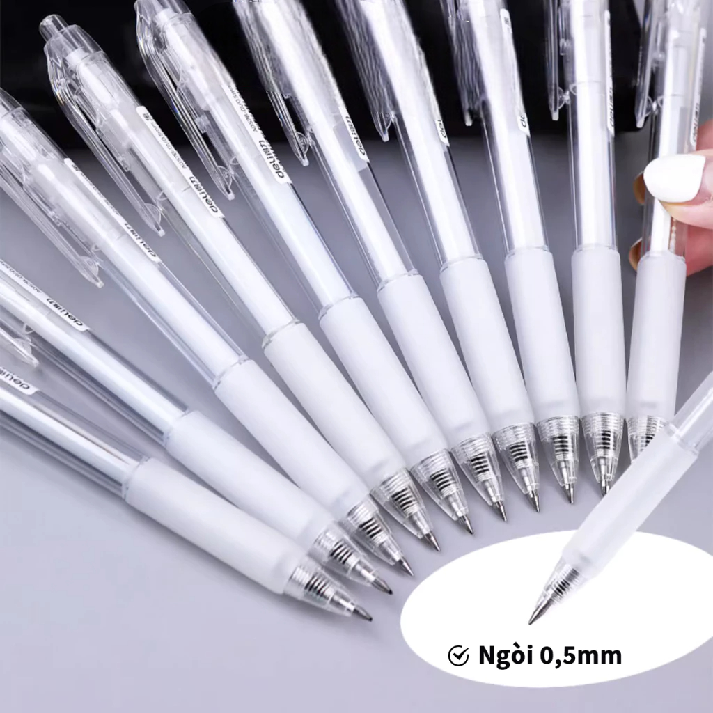 [Choice] Bút bi, gel mực đen Deli S60-6-DE-01 ngòi 0.5mm | Shopee Việt Nam