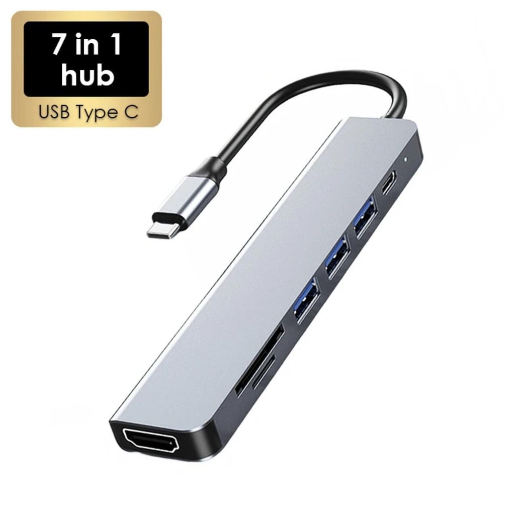 7 trong 1 Loại C USB Hub Docking Station USB3.1 4K HDMI Splitter PD Sạc ...