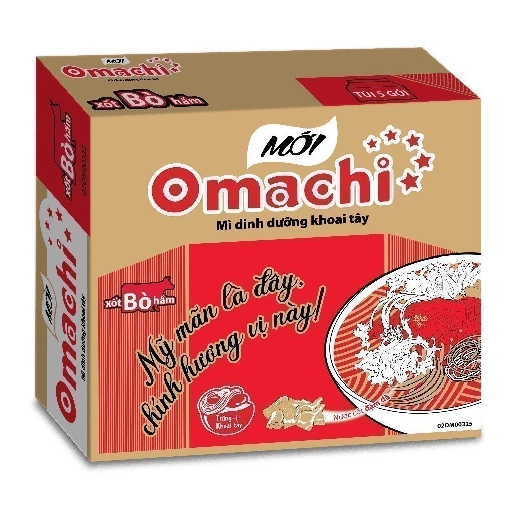 [Choice] Mì Omachi Xốt Bò Hầm Masan PD205 Thùng 30 Gói x 80g | Shopee ...