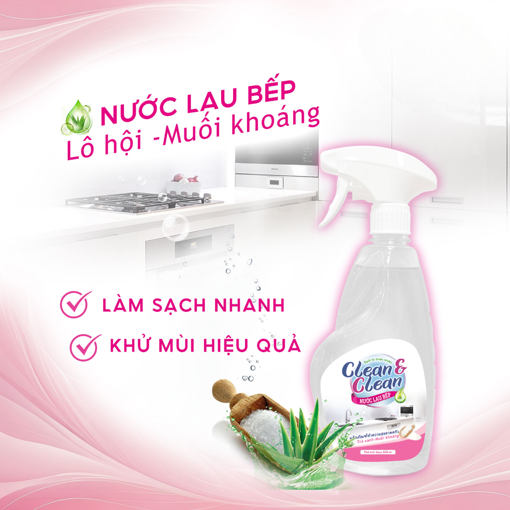 [Choice] Nước lau nhà bếp Clean & Clean Blue07 500ml | Shopee Việt Nam