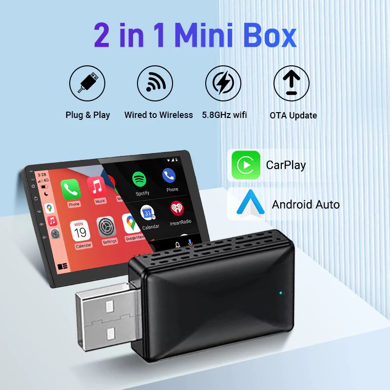 Flixivi Carplay Adapter Android Tự Động Có Dây Sang Không Dây Hộp AI 2 ...