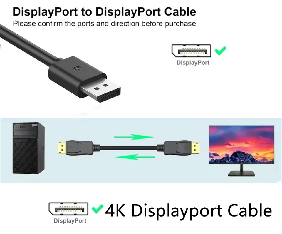 Cáp chuyển đổi DisplayPort đực sang đực cho PC Laptop TV Monitor ...