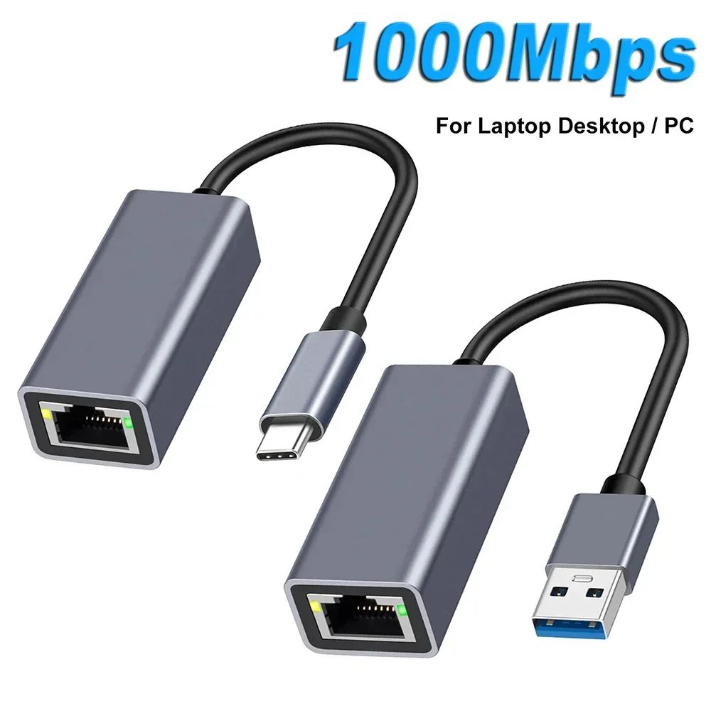 Bộ chuyển đổi Ethernet tốc độ cao 1000Mbps RJ45 USB Type-C USB Lan cho ...