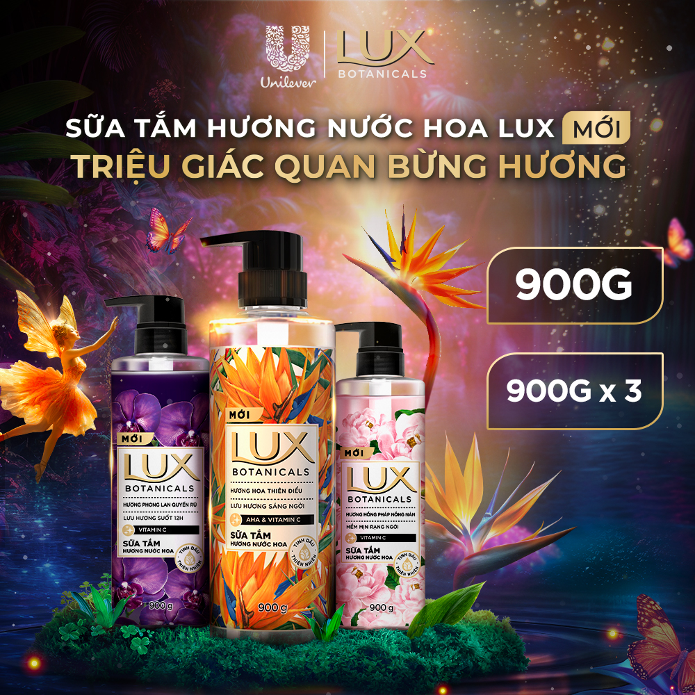 Sữa tắm Lux Botanicals Hương Nước Hoa Cao Cấp Sáng Mịn Rạng Ngời 900G ...