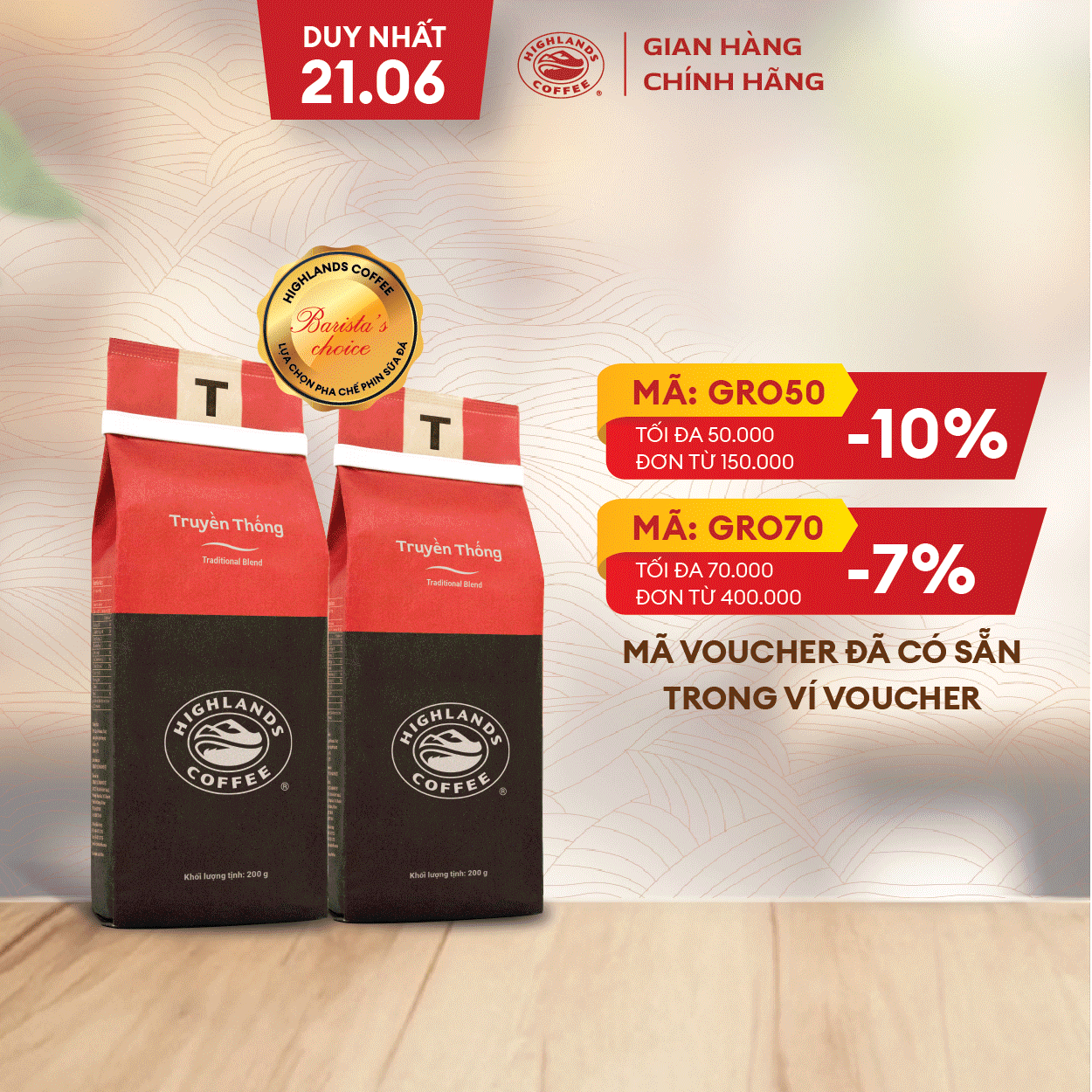 COMBO 2 gói Cà phê rang xay Truyền Thống Highlands Coffee 200g | Shopee ...