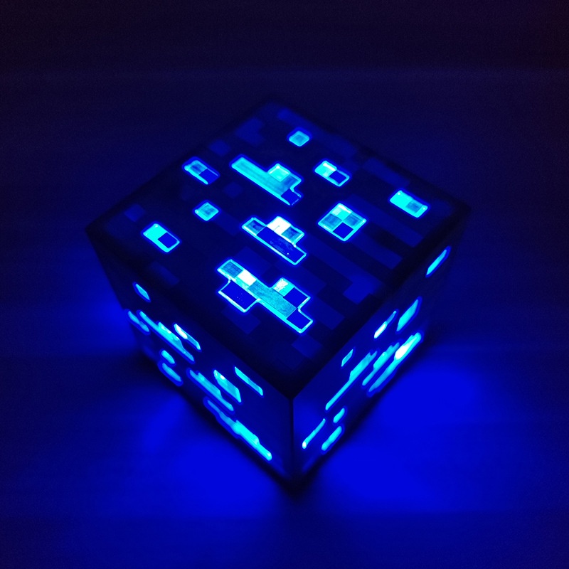 Đèn Pin Thay Đổi Màu Sắc Phong Cách Minecraft Đèn Ngủ Bóng LED Thiết Kế ...