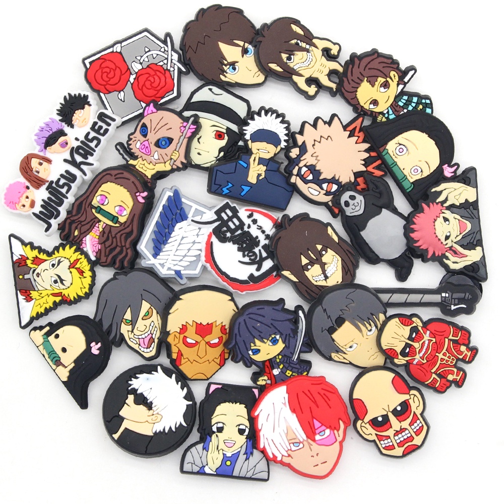 Phụ kiện dép Crocs jibbitz trang trí tự làm bằng PVC thiết kế nhân vật ...