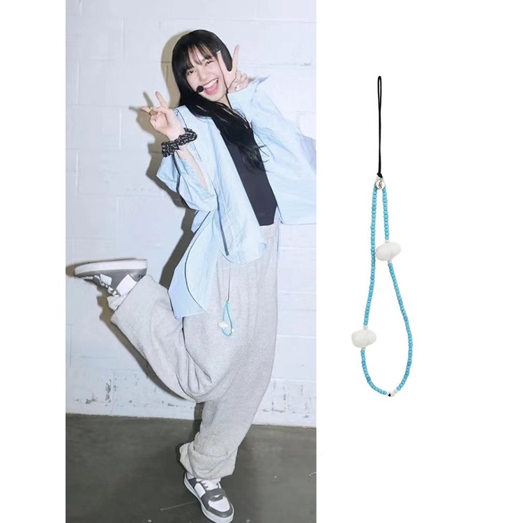 Dây Đeo Điện Thoại Xỏ Hạt Màu Trơn Hình BLACKPINK LISA Diy | Shopee ...
