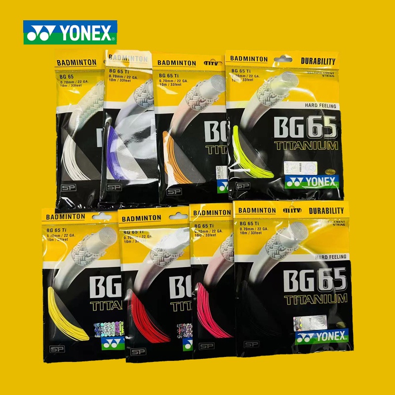 Dây Vợt Cầu Lông Yonex Bg65 BG-65ti (0.70 mm) Độ Co Giãn Cao | Shopee Việt Nam
