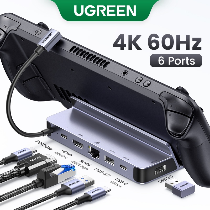 Bộ chuyển đổi USB C sang HDMI 4k60hz RJ45 PD100w UGREEN thích hợp cho MacBook Pro Air PC USB 3.0 ...